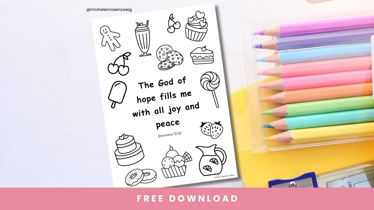 Romans 15:13 The God of Hope | Free Bible Verse Colouring Sheets